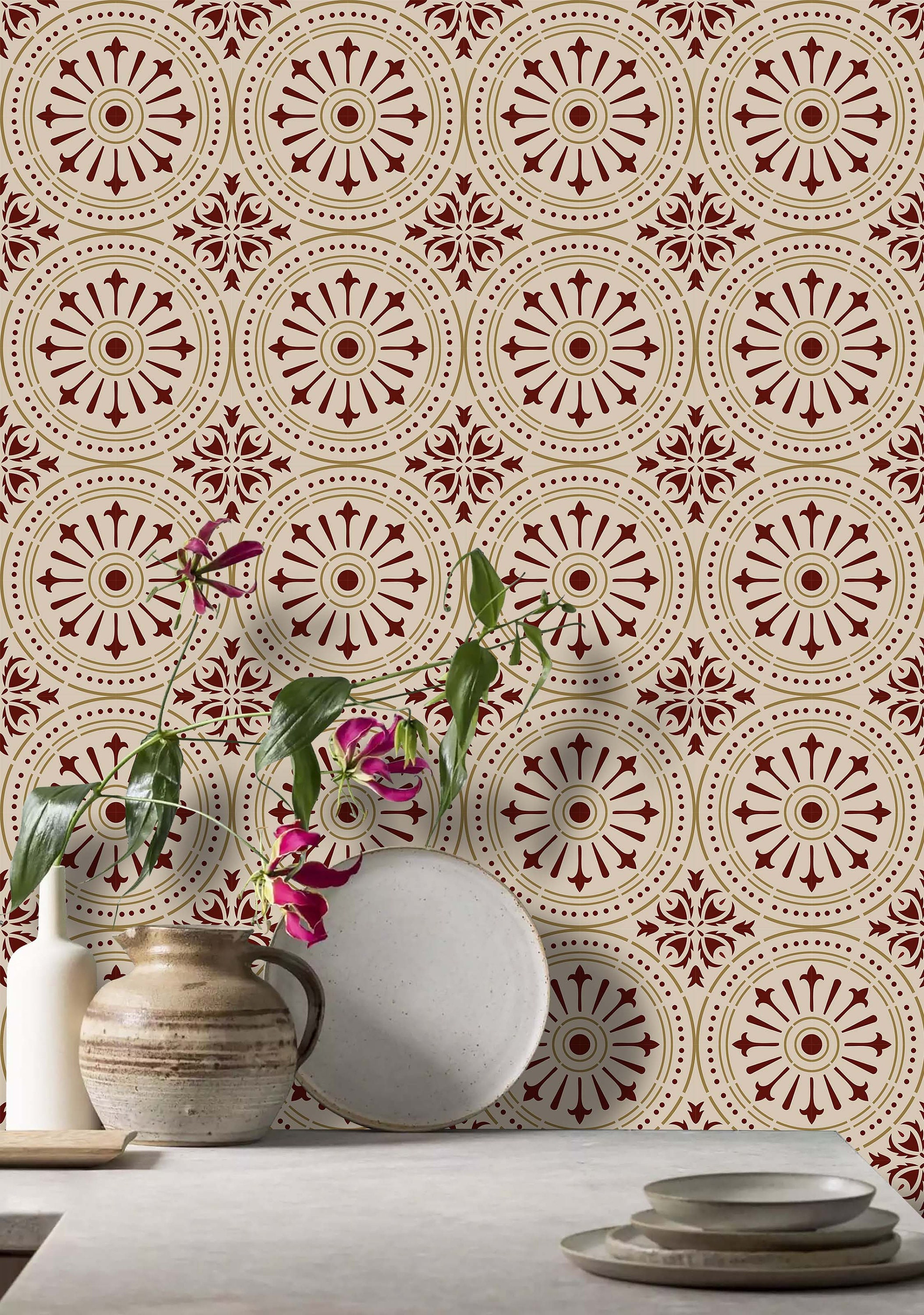 Italian Chiave Floor Tile Stickers | Peel and Stick Backsplash Tile ...