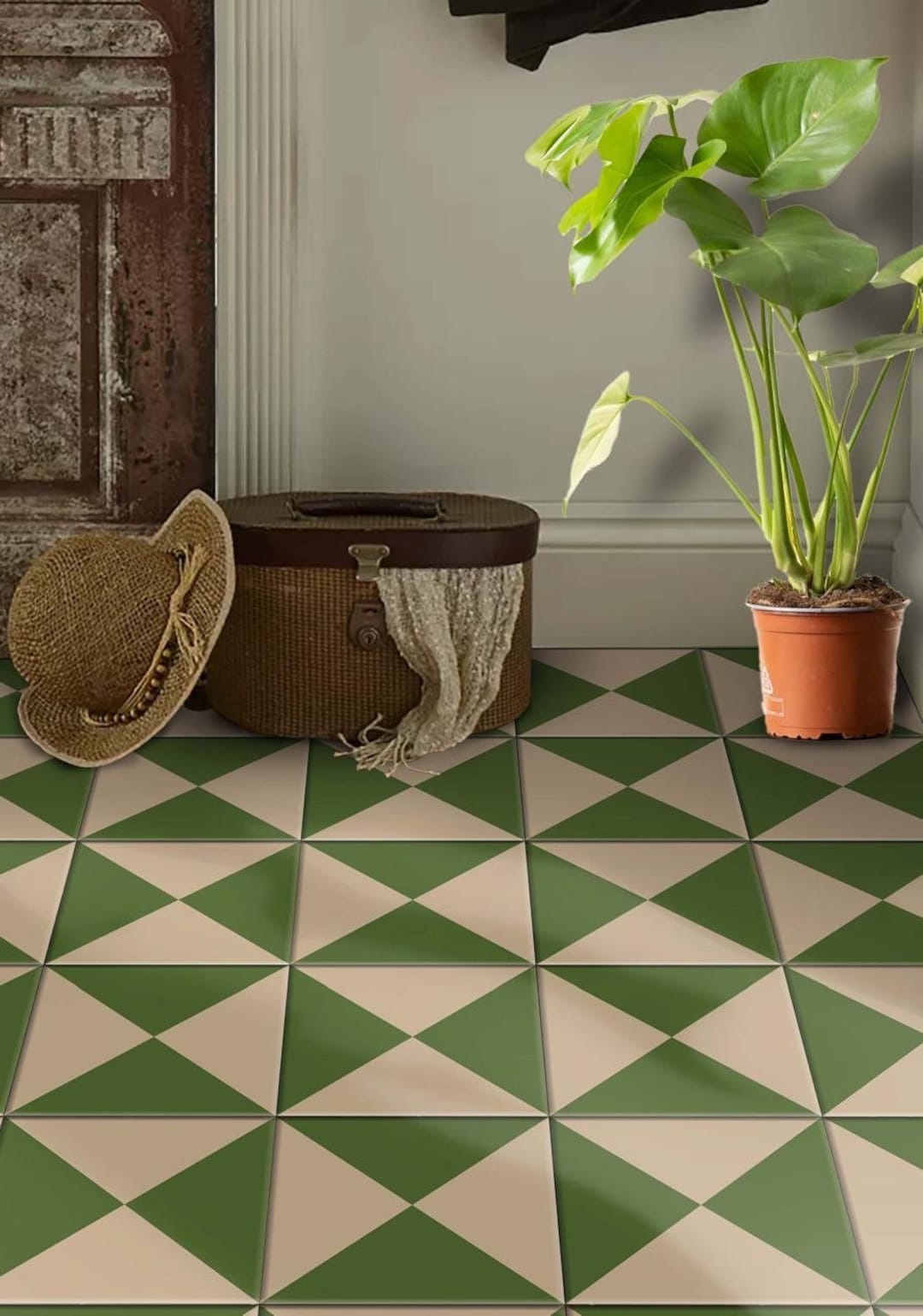 Olive & Khaki Tile Stickers: Peel and Stick Decal, Removable - Etsy