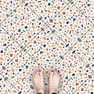 Colorful Terrazzo Mosaic Tile Stickers | Peel and Stick Kitchen ...