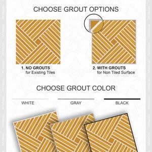 Yellow Seamless Floor Tile Stickers | Peel and Stick Kitchen, Bathroom ...