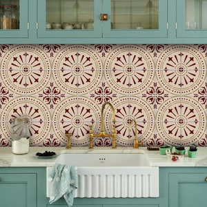 Italian Chiave Floor Tile Stickers | Peel and Stick Backsplash Tile ...