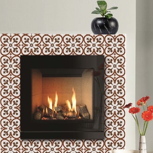 TULIP Red Peel and Stick Floor Tile Decals | Kitchen, Bathroom Wall ...