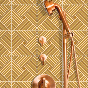 Yellow Seamless Floor Tile Stickers Peel and Stick Kitchen, Backsplash ...