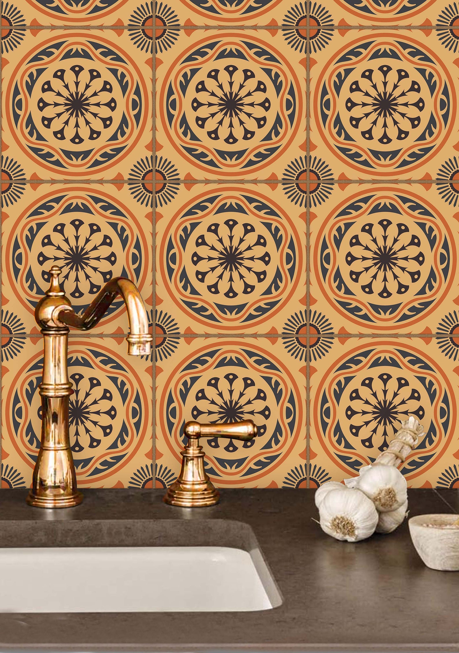 Traditional Italian Peel and Stick Tile Stickers | Kitchen Bathroom ...