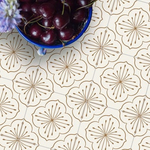 Classic Floral Backsplash Tile Stickers | Peel and Stick Bathroom ...