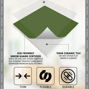 Olive & Khaki Peel and Stick Floor Tile Stickers - Etsy