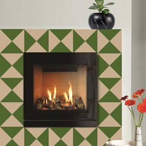 Peel and Stick Olive & Khaki Tile Stickers Kitchen Bathroom Decal, Wall ...