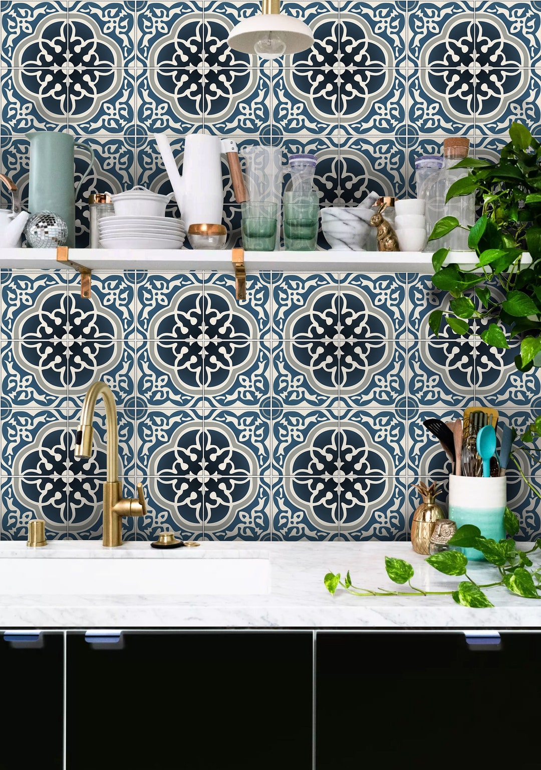 Peel and Stick Floor Tiles Stickers Self Adhesive Kitchen - Etsy