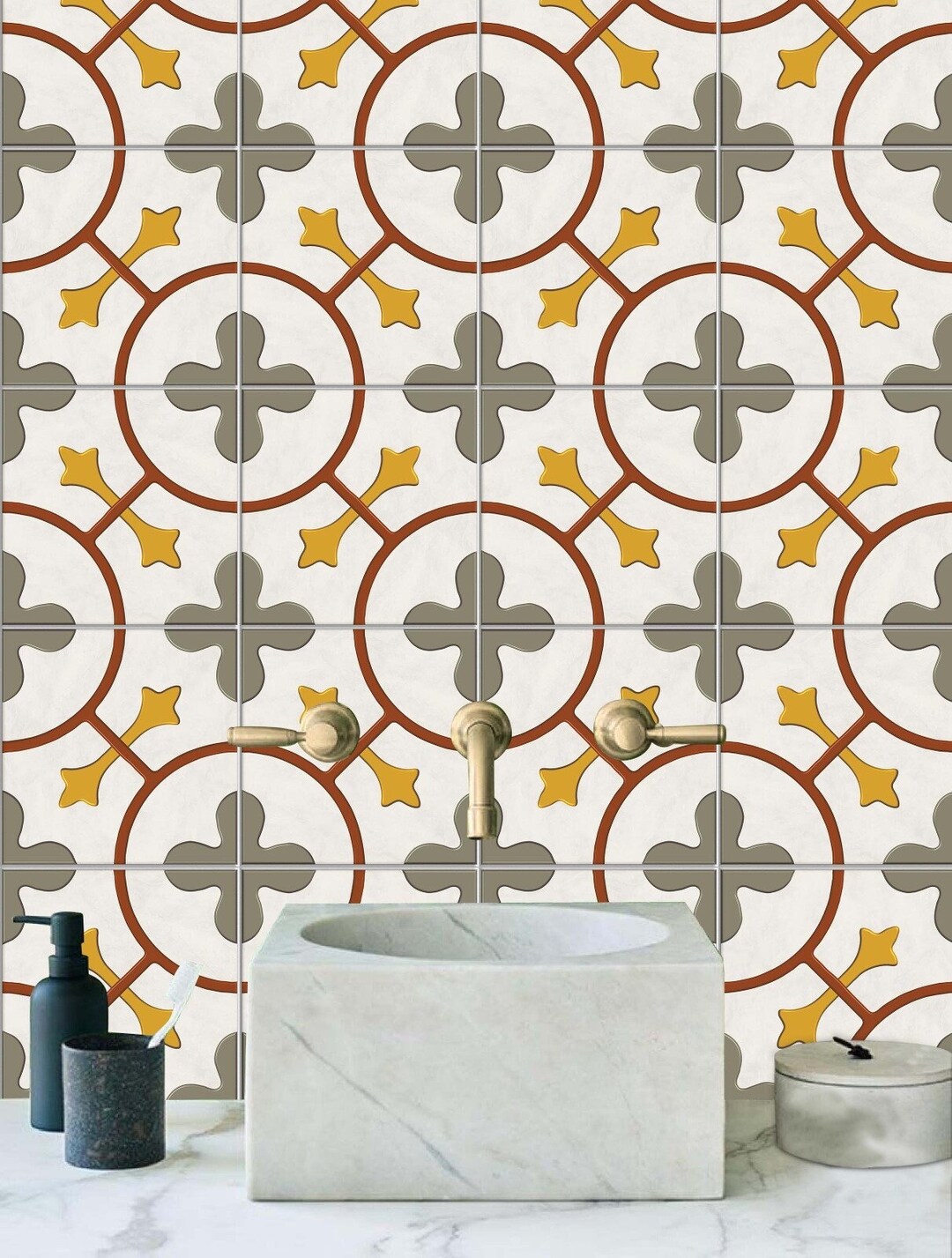 Peel and Stick Bathroom Backsplash Tile Decals Kitchen, Wall, Floor ...