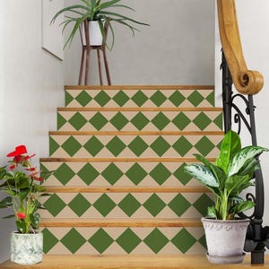 Peel and Stick Olive & Khaki Tile Stickers Kitchen Bathroom Decal, Wall ...