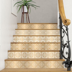 Morocco Stair Riser Decal | Peel and Stick Stair Decals | Waterproof ...