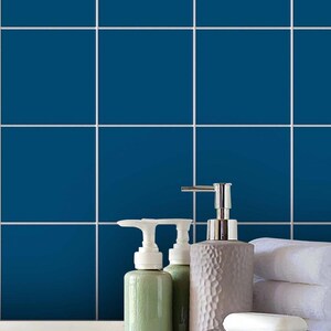 Suede Blue Floor Tile Stickers | Kitchen, Bathroom & Wall Tile Decals ...