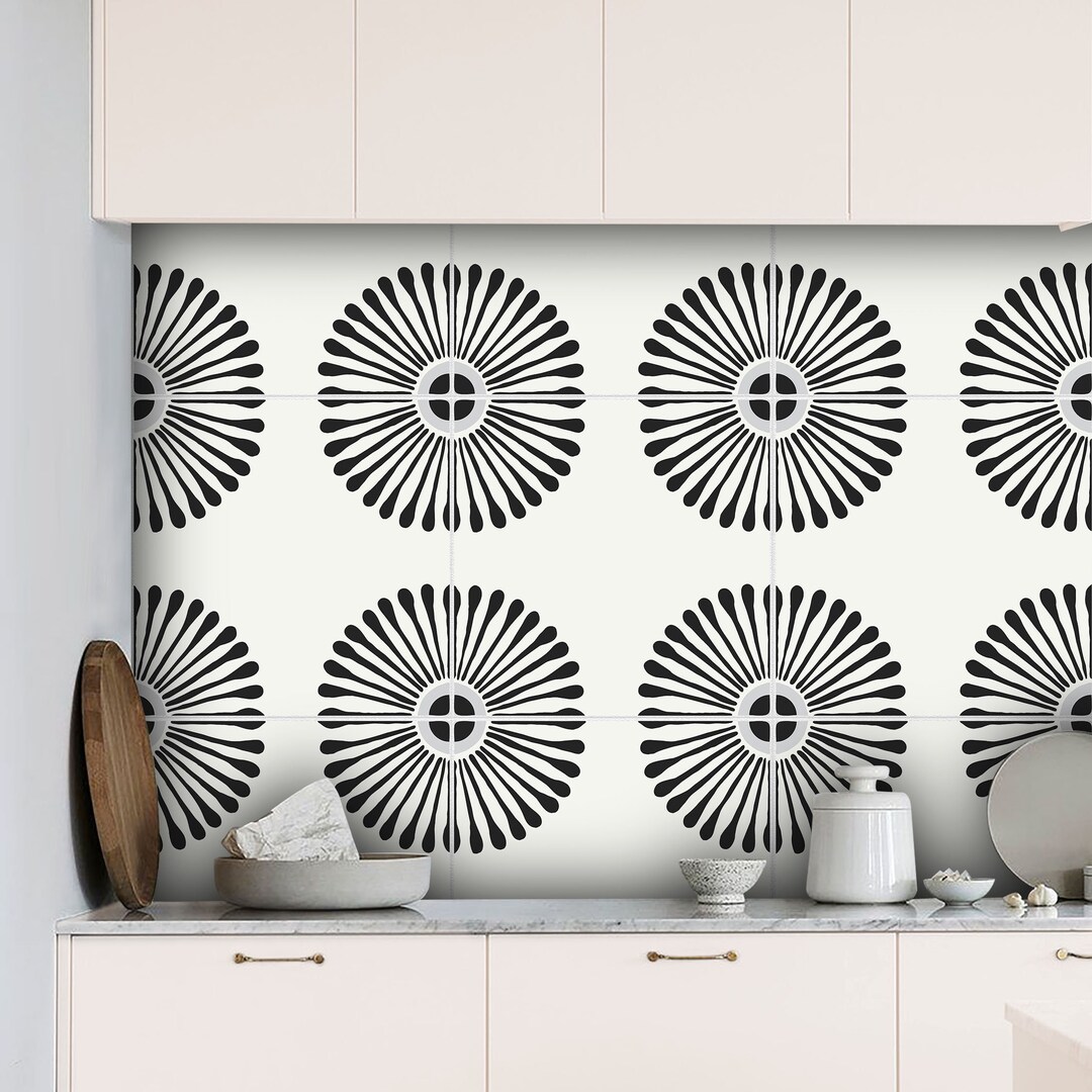 ANEJO EMMELINE Peel & Stick Floor Tile Stickers, Kitchen, Bathroom Wall ...