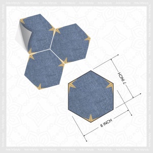 Blue Hexagon Tile Wall Floor Self Adhesive Vinyl Stickers - Etsy