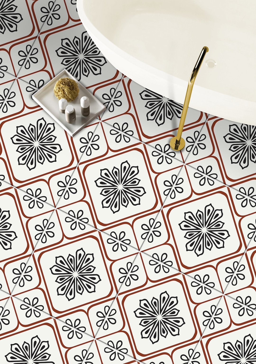Peel and Stick Floor Tile Vinyl Stickers | Wall Tile Vinyl Decals ...