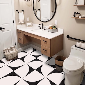 Porcelain Geometric Tile Stickers | Hand Crafted Decals | Peel and ...