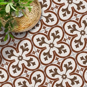 TULIP Red Peel and Stick Floor Tile Decals | Kitchen, Bathroom Wall ...