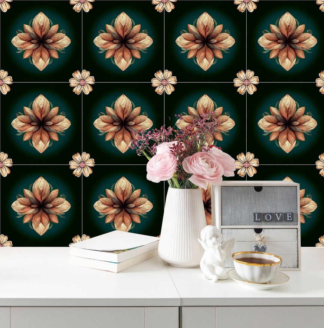 Hand Crafted Kitchen Wall Tile Decals | Floor Tile Stickers | Peel and ...