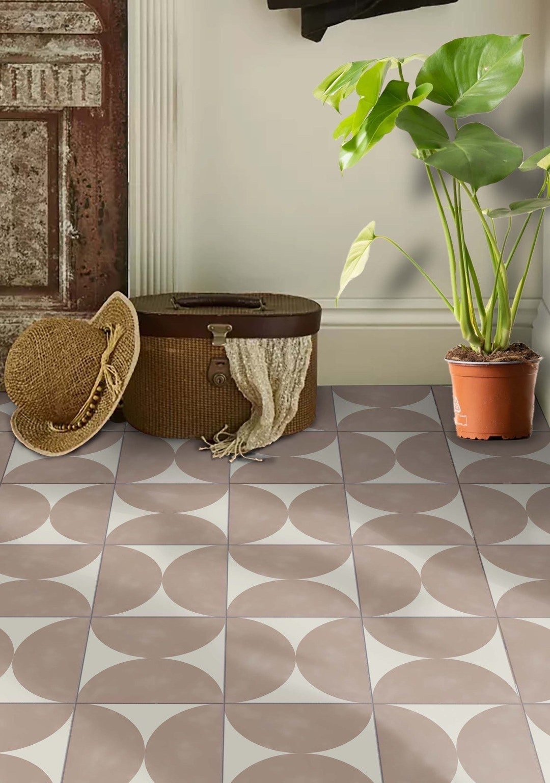 Peel and Stick Semicircle Duo Tile Stickers | Kitchen Bathroom Floor ...