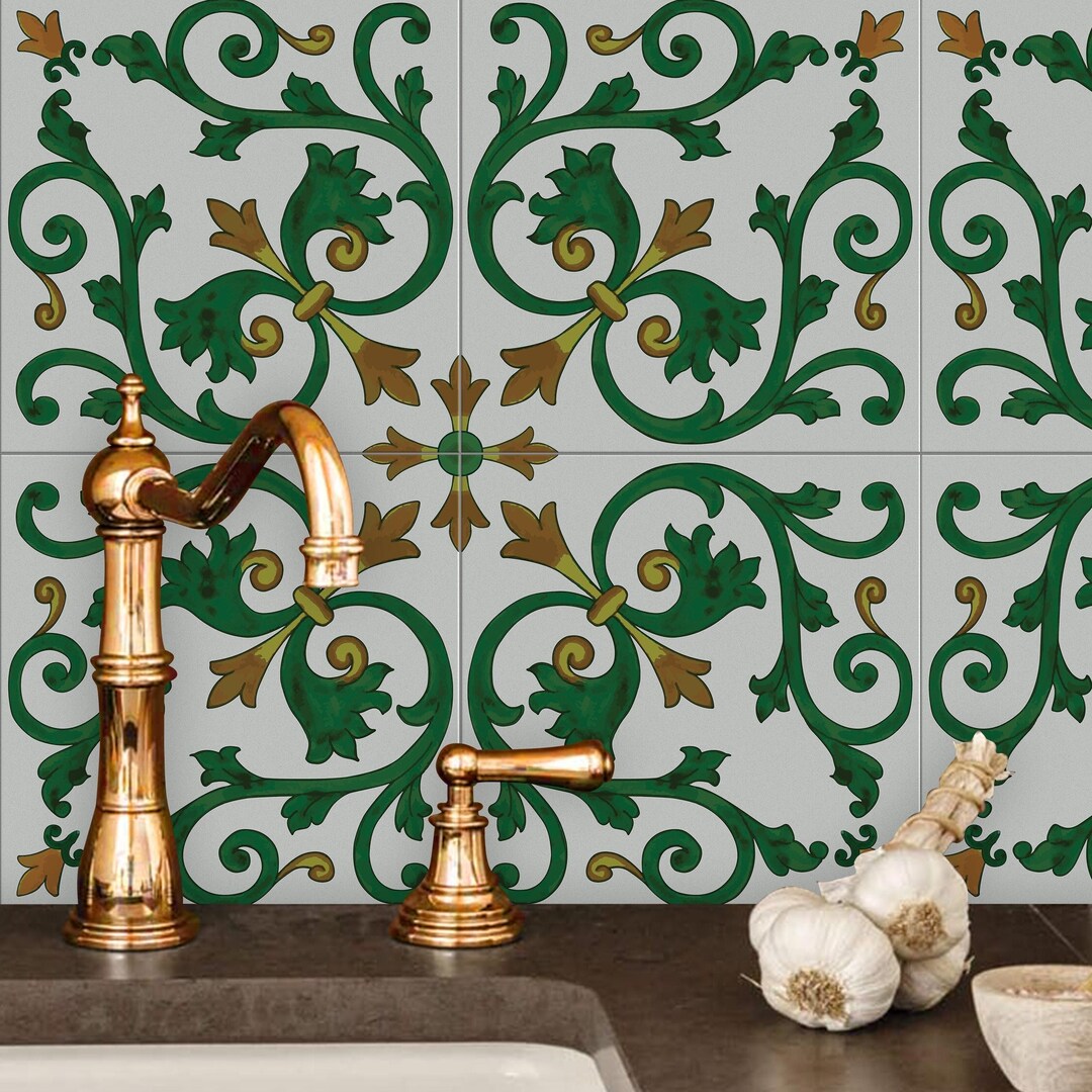 Peel and Stick Hand Crafted Tile Vinyl, Removable Wall Tile Stickers ...