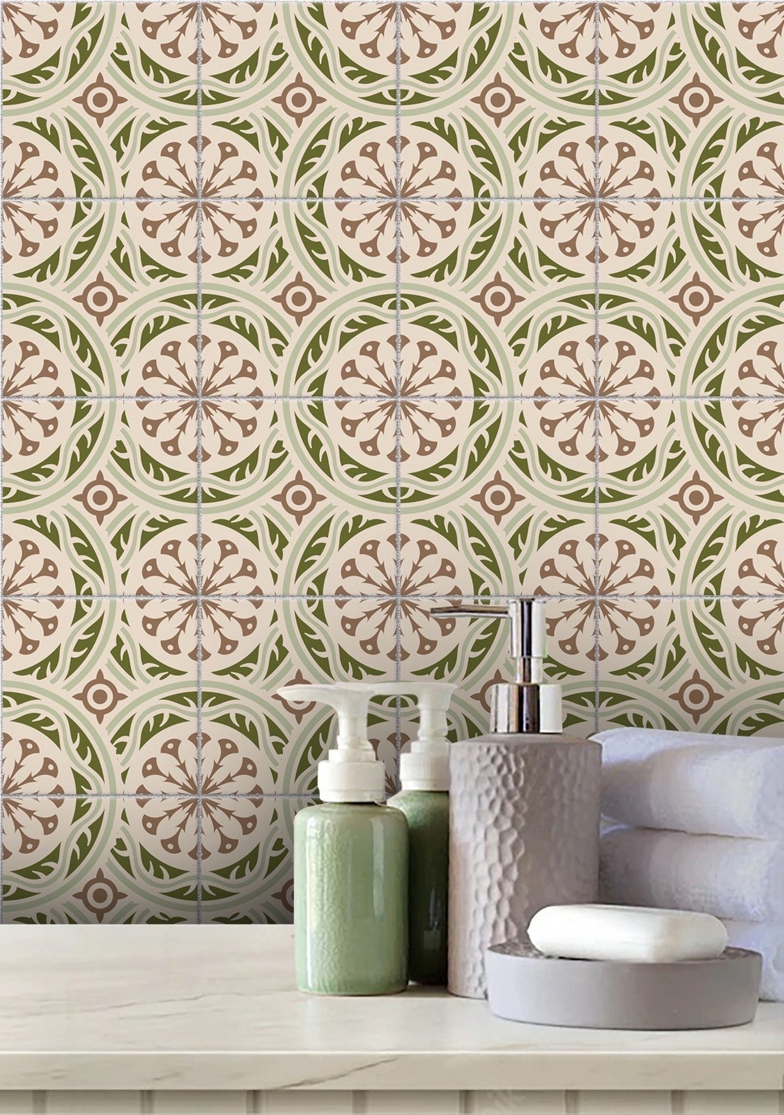 Italian Seamless Peel and Stick Tile Stickers | Kitchen Bathroom Wall ...