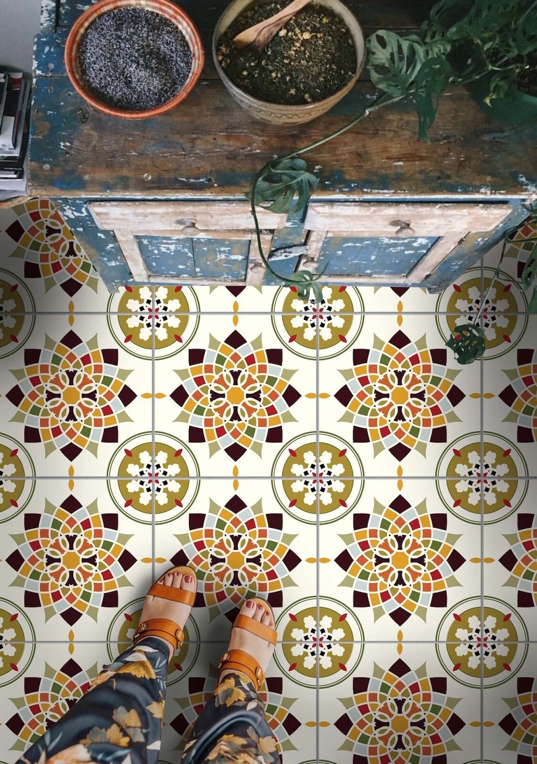 Vintage Festive Tile Stickers | Kitchen, Bathroom, Wall & Floor Tile ...