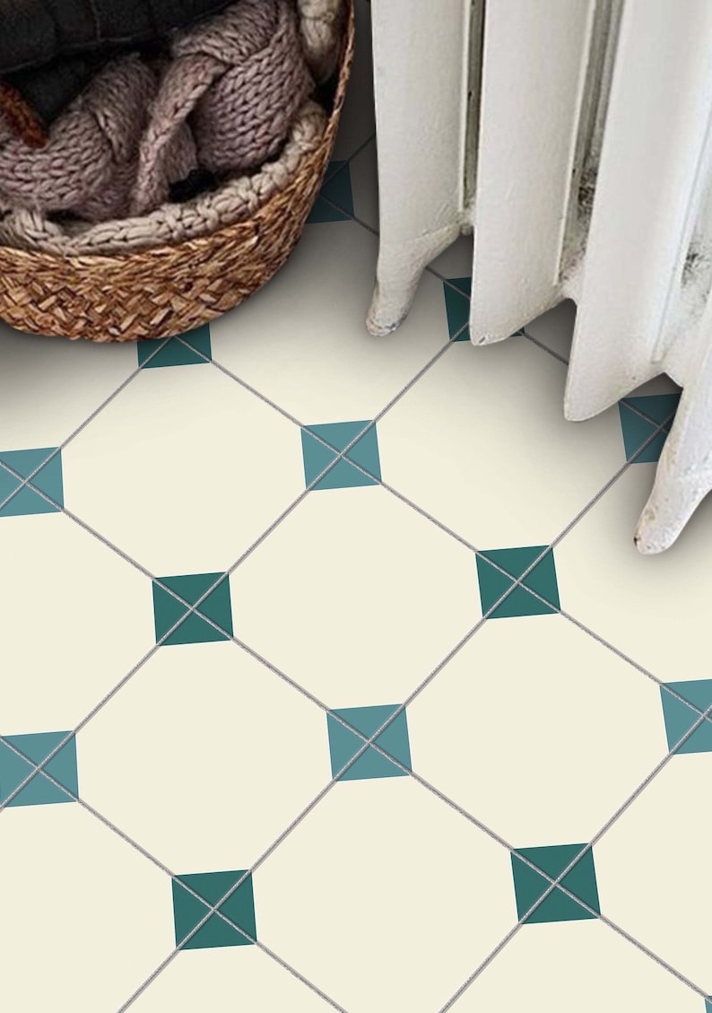Geometric Backsplash Tile Stickers | Floor Tile Stickers | Peel and ...