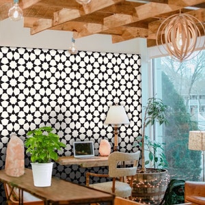 Classic Seamless Black Pattern Tile Vinyl, Peel and Stick Tiles Decal ...