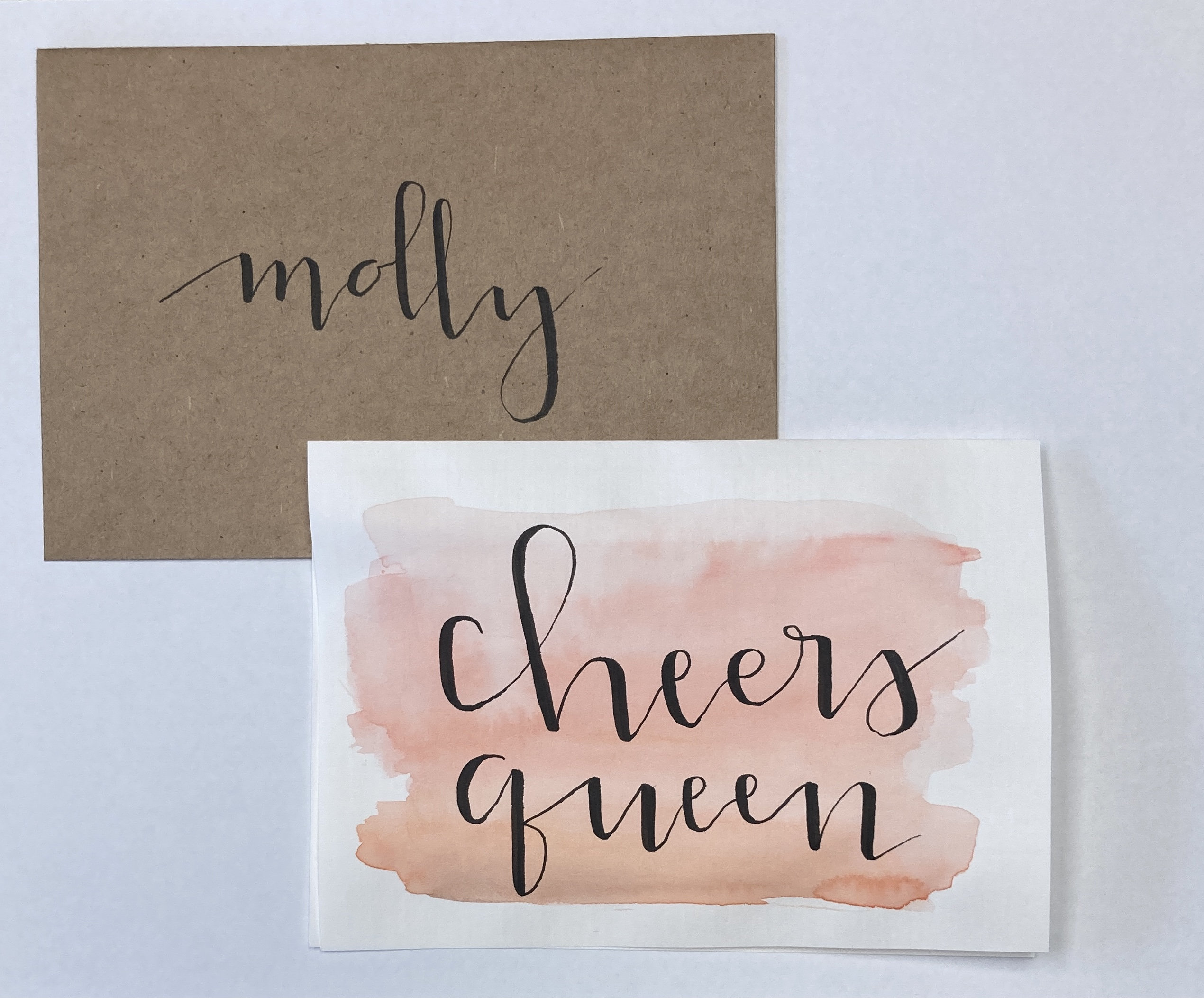 Handmade Card, Custom Handlettering and Water Color - Etsy