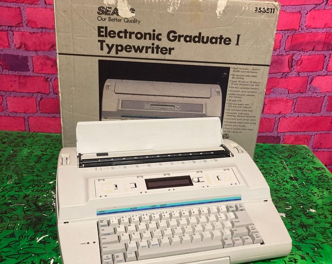 FULLY FUNCTIONAL Electronic Sears Graduate 1 Typewriter X Built in Word ...