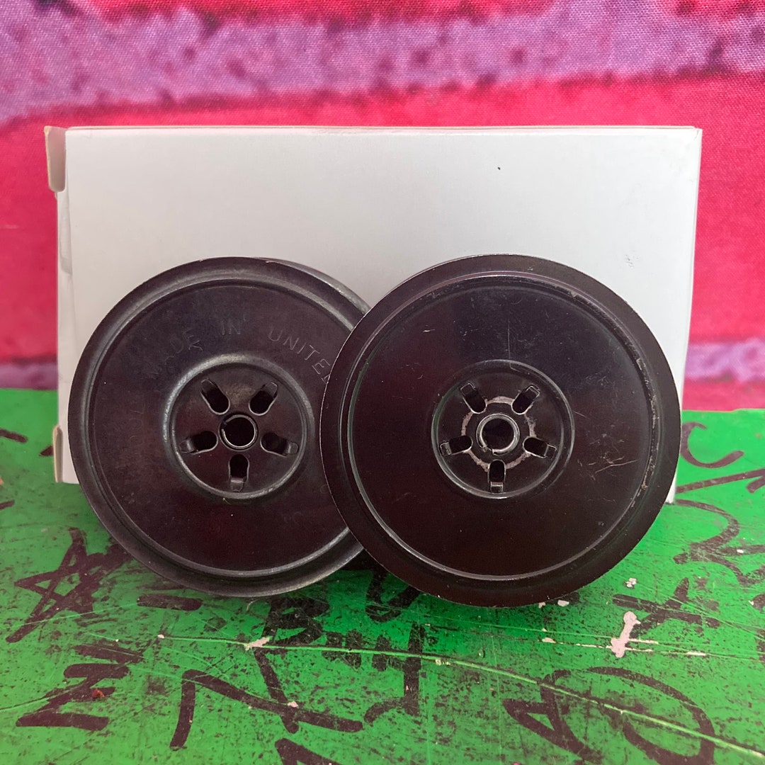 Antique Universal Typewriter Ribbon X Steel Spools X Fresh Black and ...