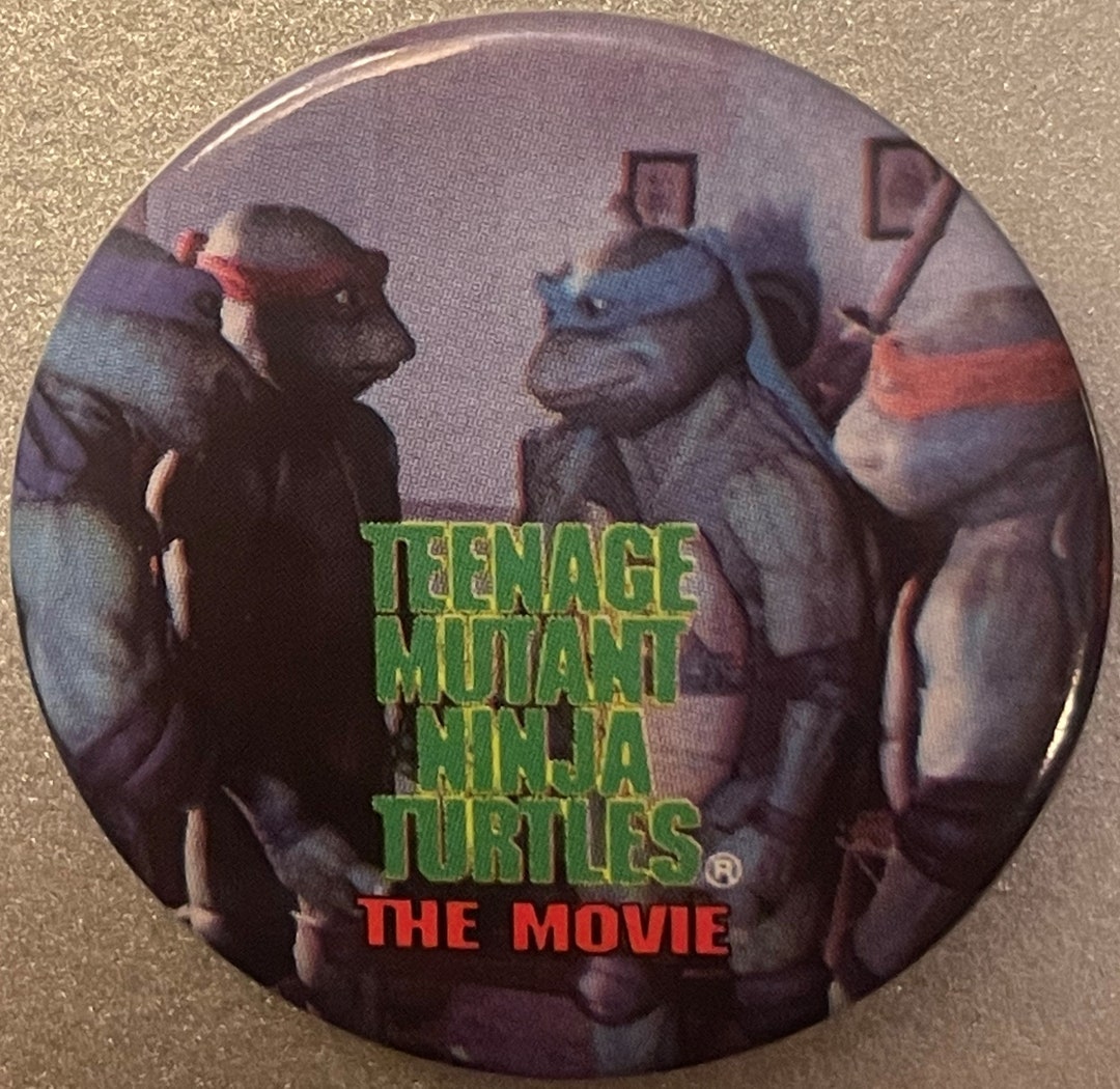 Vintage Teenage Mutant Ninja Turtles Movie Pin, Group Shot, 1990 TMNT ...