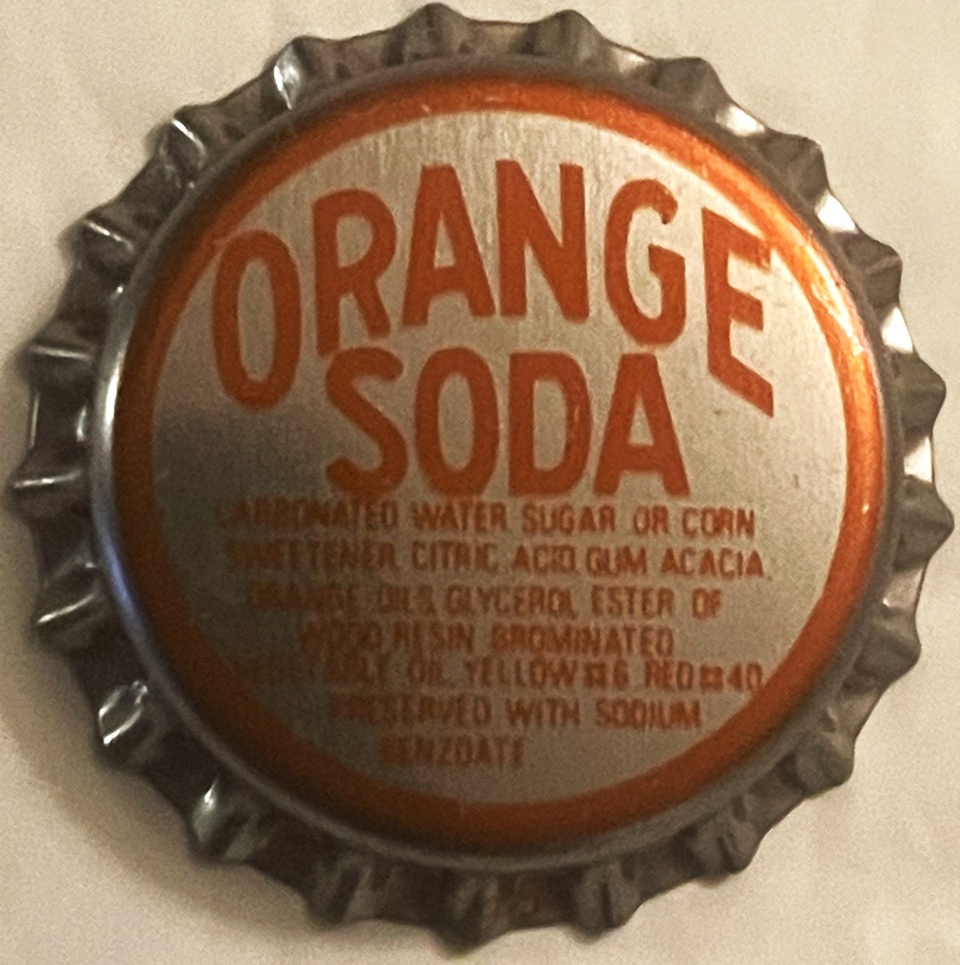 Vintage 1970s Orange Soda Bottle Cap, Uncommon Americana Memorabilia ...