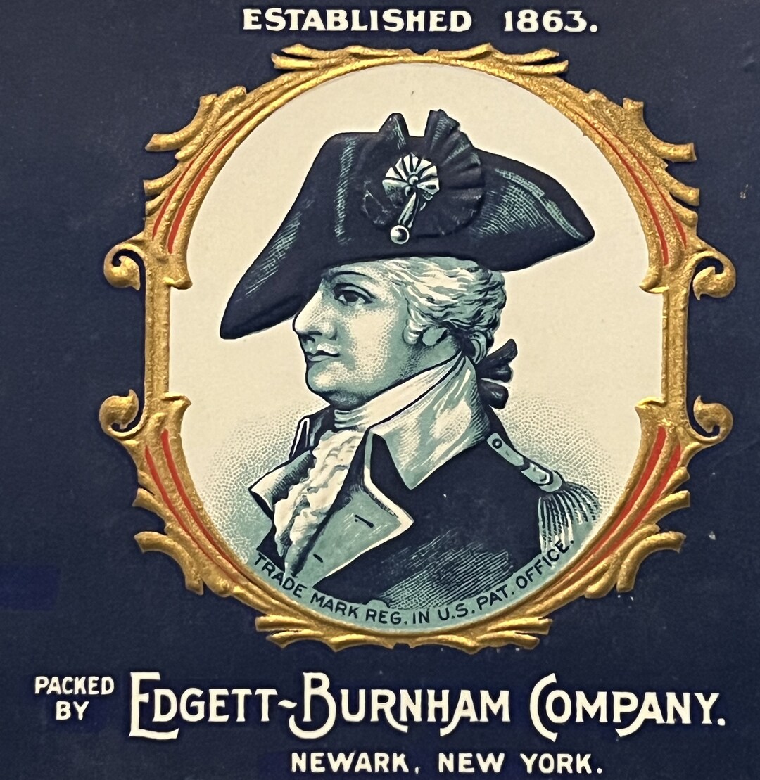 Antique Vintage 1920s Wayne Gold Embossed Can Label Newark, NY - Etsy