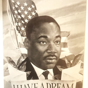 Huge Vintage 1960s Commemorative Martin Luther King Postcard MLK ...