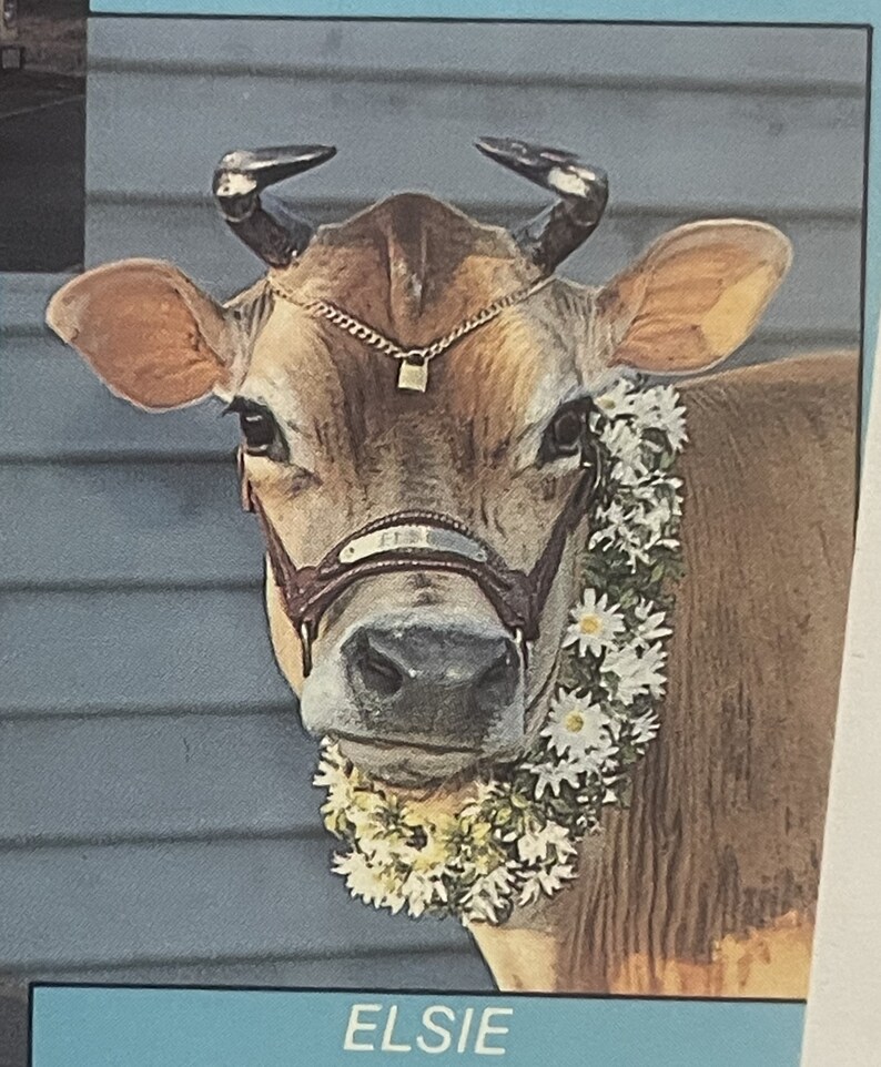 Vintage Elsie and Beauregard Borden Cow Postcard RIP to - Etsy