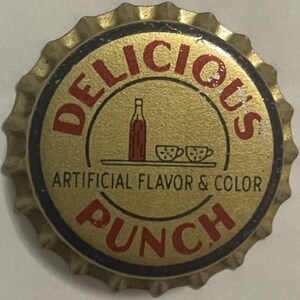 Vintage 1940s–1950s Delicious Punch Bottle Cap – Clem Bottling Co ...