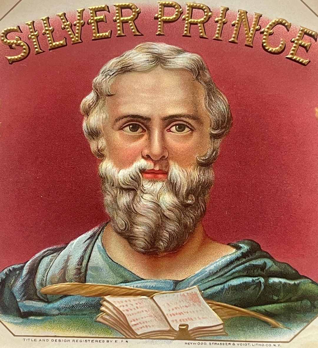 Antique 1900s - 1920s Silver Prince Gold Embossed Cigar Label, Amazing ...