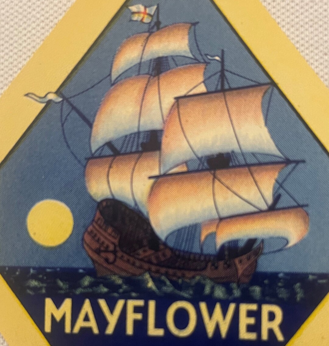 Antique Vintage Mayflower Broom Label - Christopher Columbus 1930s ...