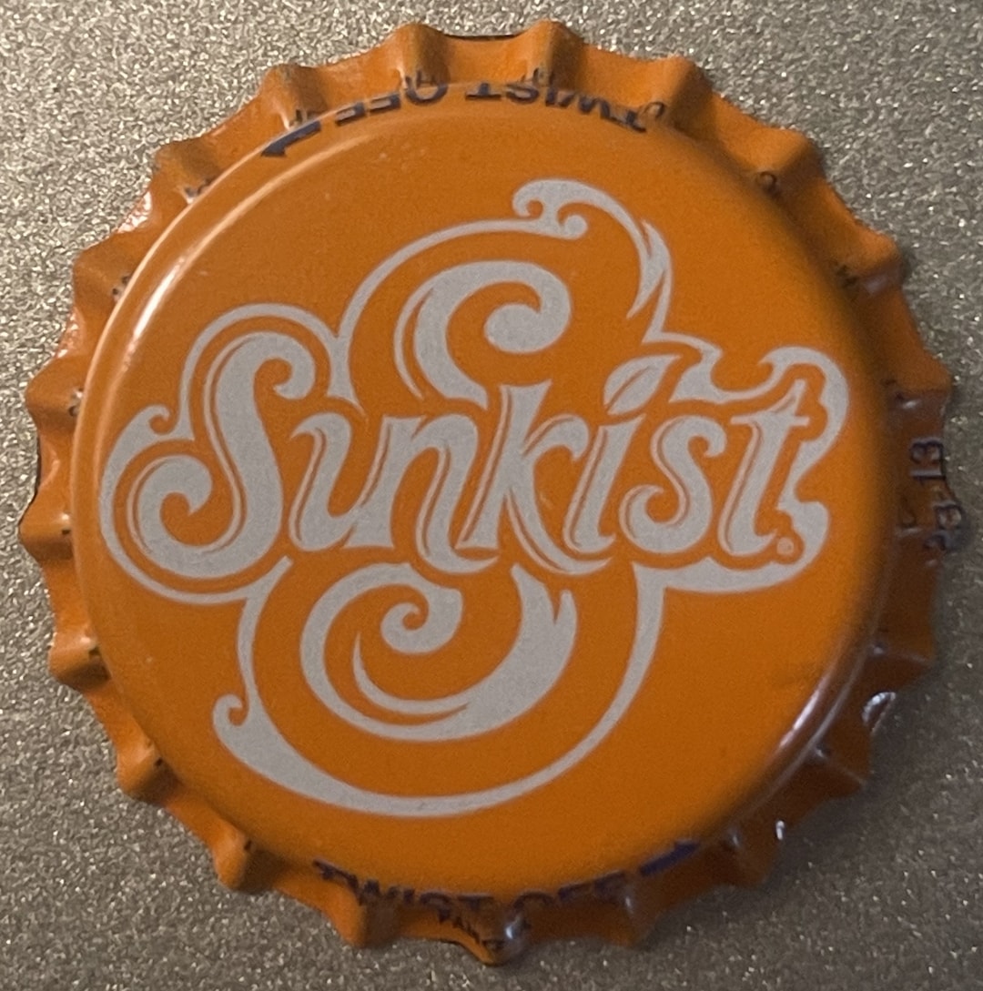 Vintage 1980s Sunkist Orange Soda Bottle Cap: Collector's Item - Etsy