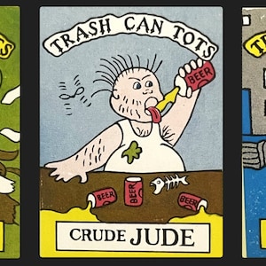 Vintage 1980s Trash Can Tots Stickers Madballs and Garbage Pail Kids ...