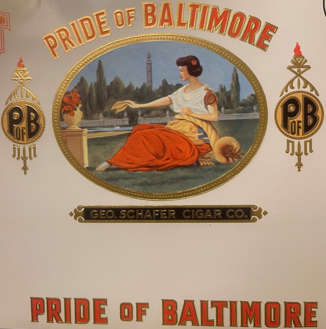 Antique Vintage 1900s - 1920s Pride of Baltimore Gold Embossed Cigar ...