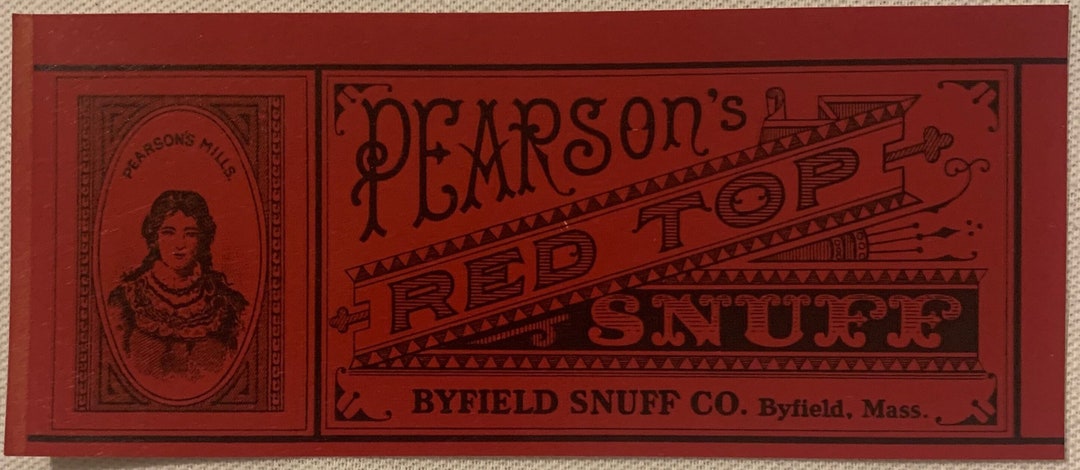 Antique Vintage Pearson's Snuff Tobacco Label, Byfield, MA 1910s ...
