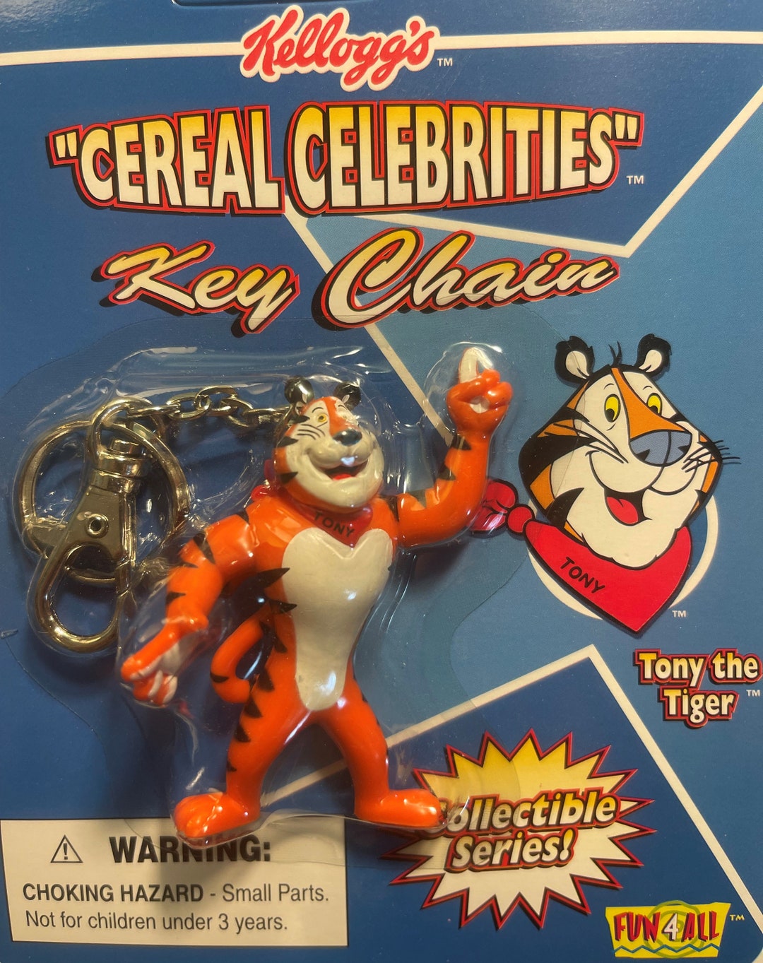 Vintage 1990s Tony the Tiger Cereal Celebrities Collectible Keychain ...