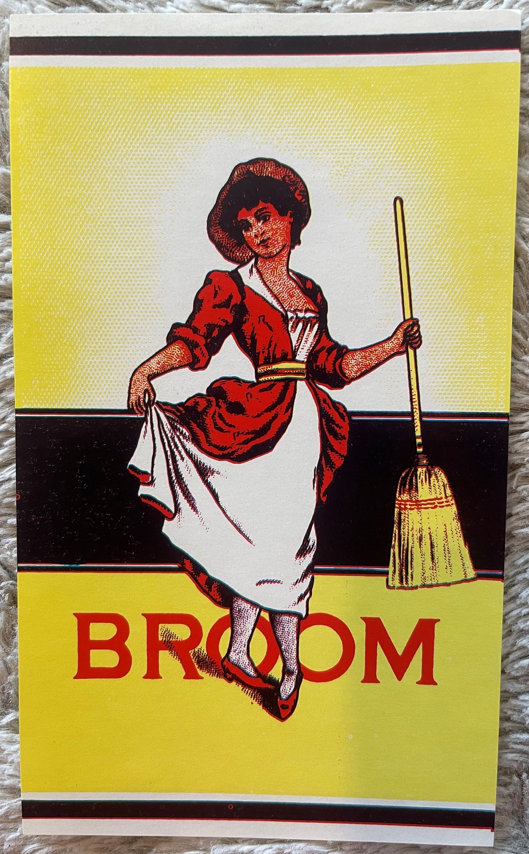 Antique Vintage Broom Label 1910s -1930s Maid Memorabilia - Etsy