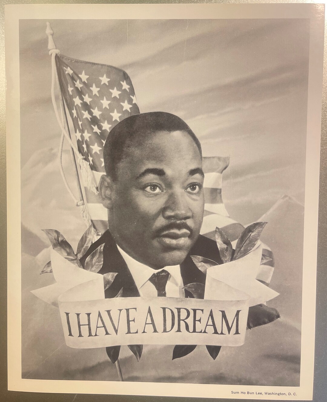 Vintage Commemorative Martin Luther King Print 1960s MLK Washington D.C ...