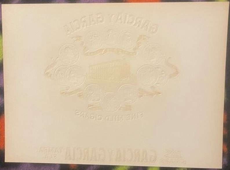 Antique 1900s Garcia Y Garcia Embossed Cigar Label – Tampa Factory ...
