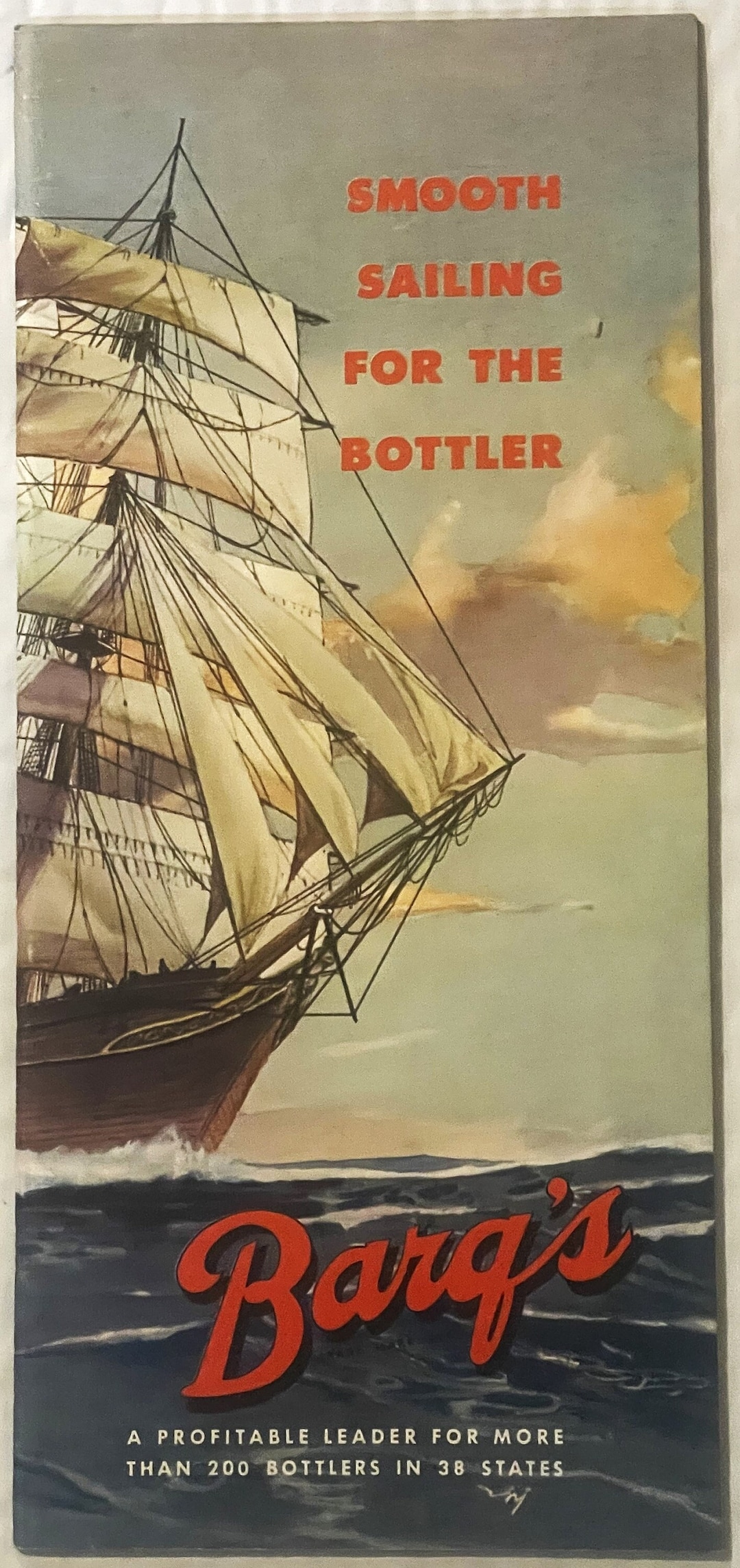 Antique Vintage 1956 Barq's Root Beer Advertising Pamphlet, American ...