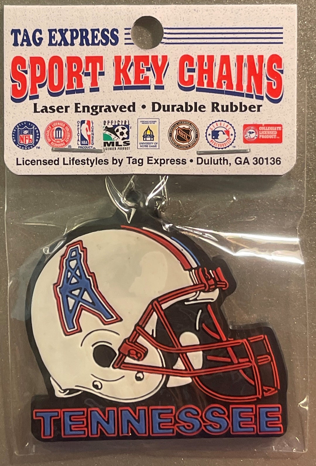 Vintage NFL Houston Tennessee Oilers Keychain 1997 Rare Memorabilia - Etsy