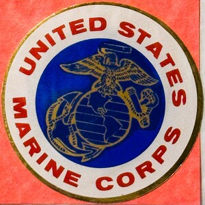 Rare Vintage 1960s United States Marine Corps Decal, Embla Crest ...